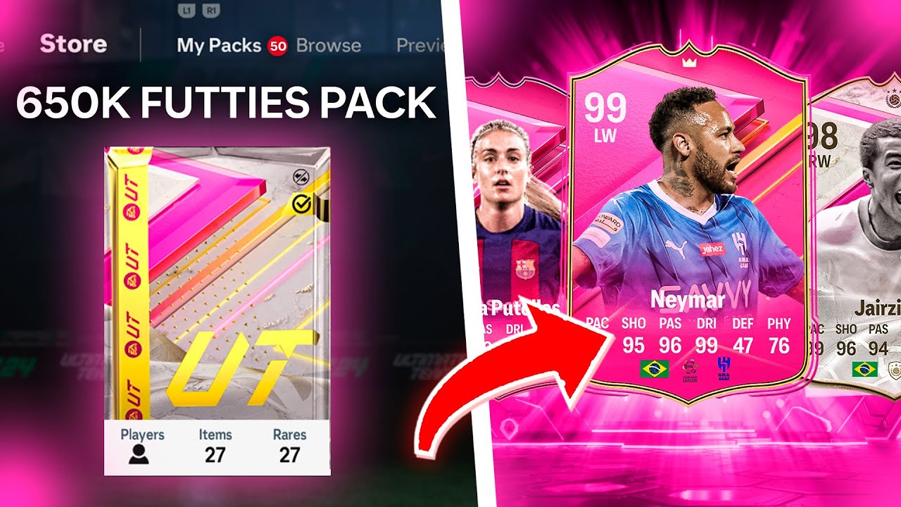 I Opened 40 x 650K Guaranteed Futties Packs in FC 24! - YouTube