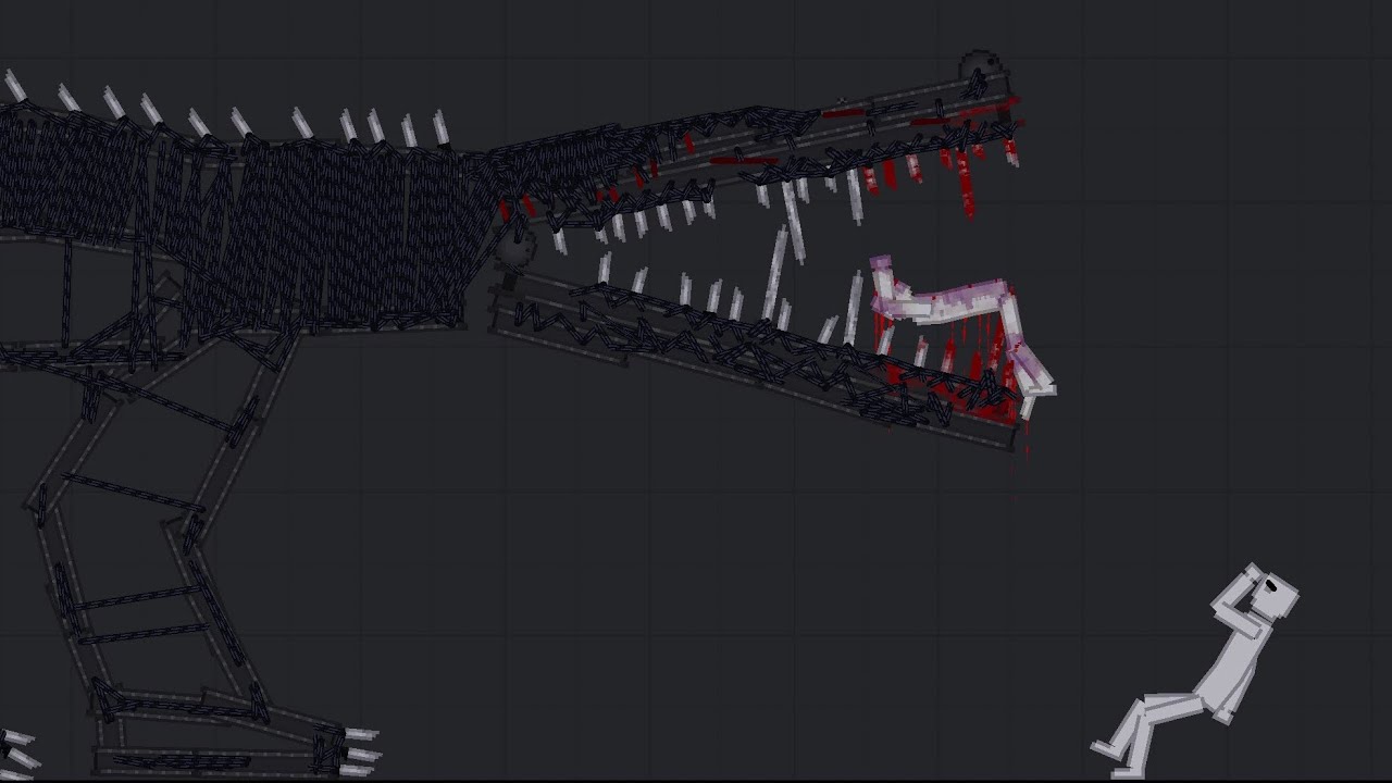 SCP 682 Attack People in People Playground - YouTube