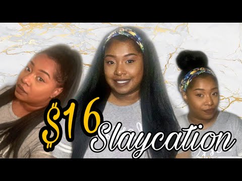 Under $20| Outre converti-cap Slaycation| Affordable headband wig - YouTube