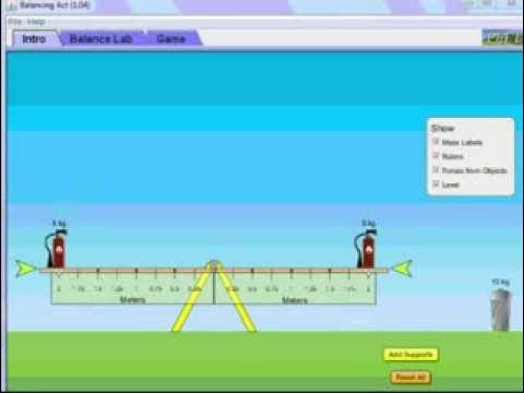 Introduction to the Balancing Act Simulator on PhET - YouTube