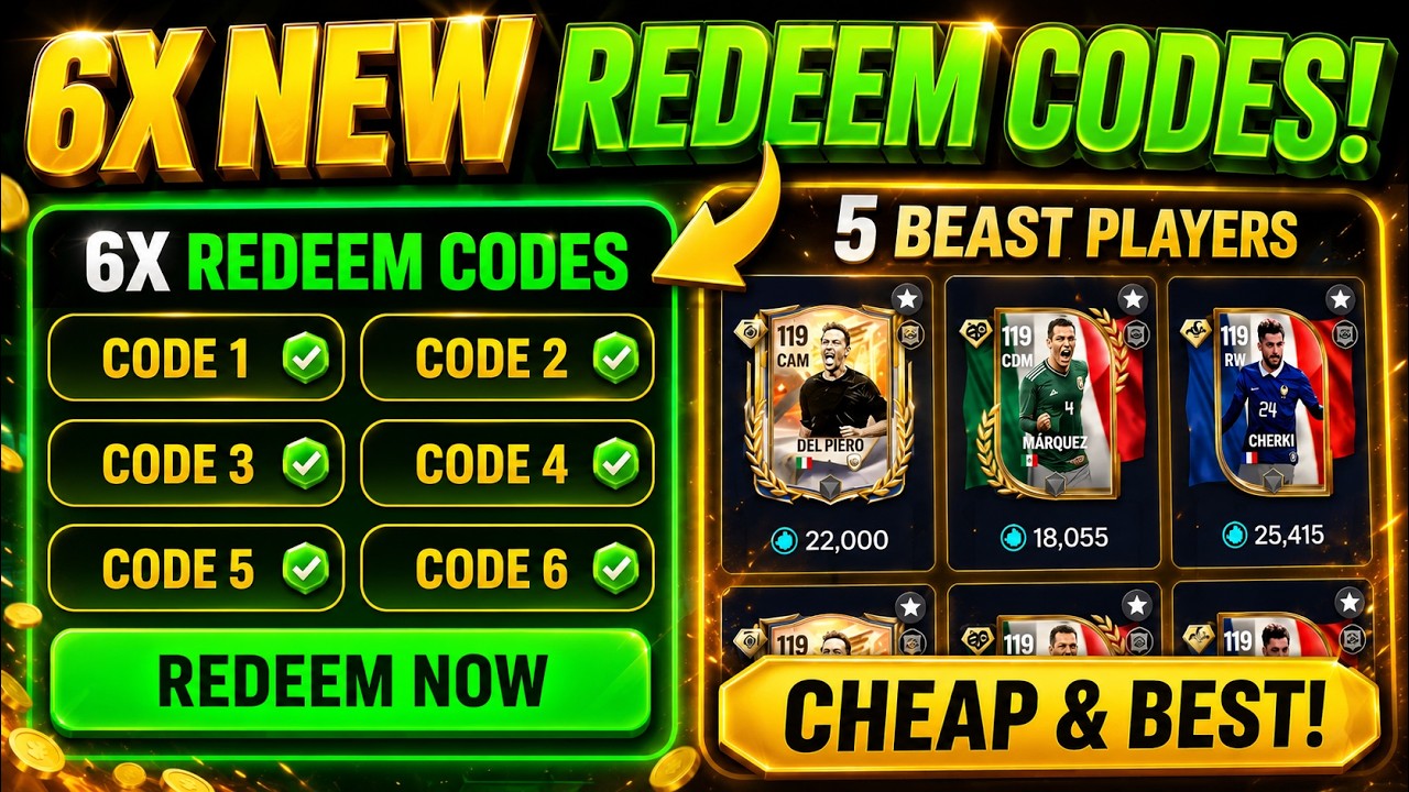 6x New Redeem Codes in FC Mobile x 7 Leaks x Cheap Beast Players | Mr ...