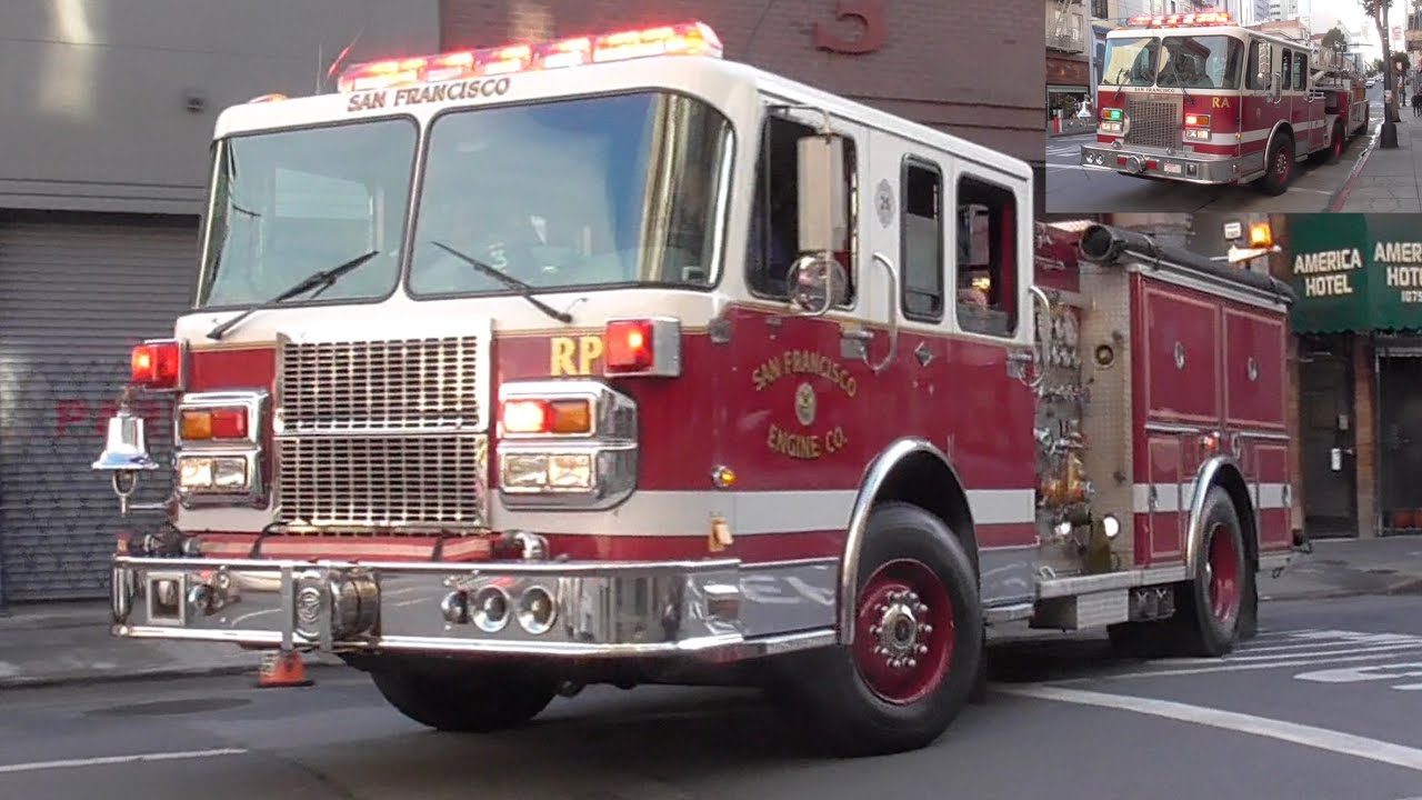 *FULL HOUSE RESPONSE* San Francisco Fire Dept. Engine 3 & Truck 3 ...