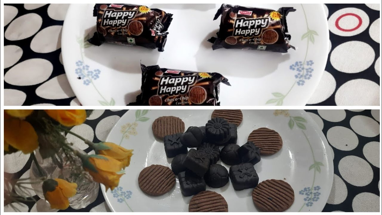 Happy Happy Biscuits to chocolates||Home made chocolates||5 min easy ...