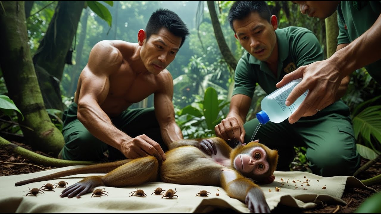 Monkey Covered in Millions of Bees and Parasites Saved by Heroic Rescue ...