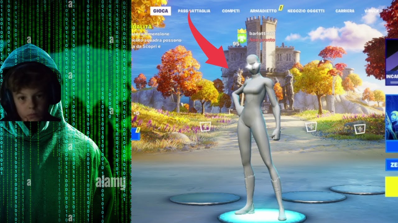 USO LA SKIN DEGLI HACKER SU FORTNITE!!!!! - ITA - YouTube