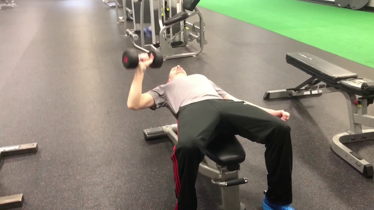 Single Arm Dumbbell Bench Press - YouTube