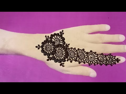 chote function ke lye mehndi design || back hand simple mehndi || easy ...