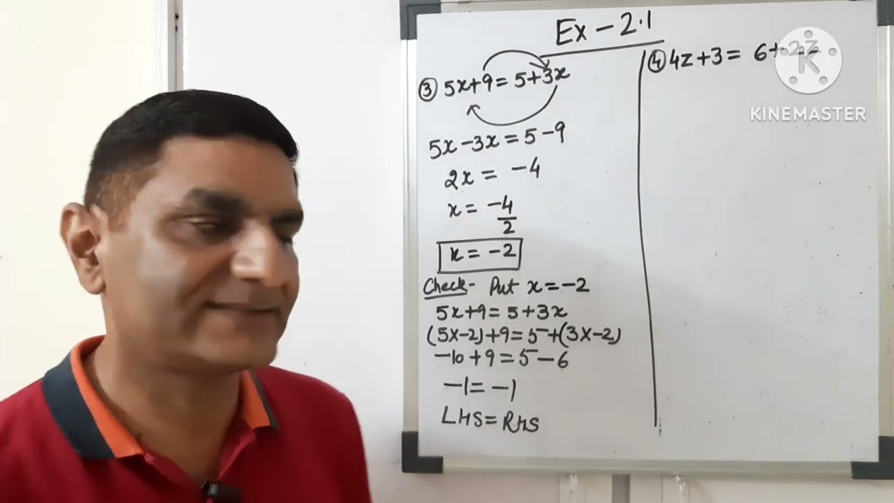 Linear Equations In One Variable Exercise 2 1 Class 8 YouTube Linear Equations In One Variable Exercise 2 1 Class 8 YouTube