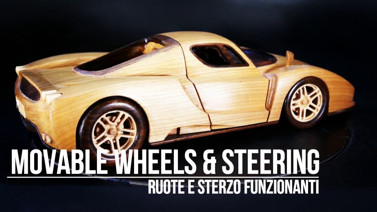 FERRARI ENZO HANDMADE WOODEN CAR MODEL-MODELLO AUTO IN LEGNO WOOD ...
