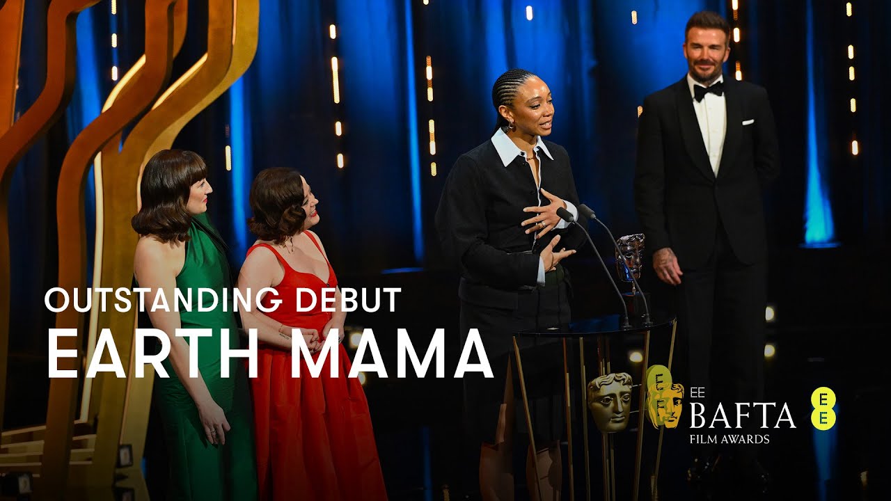 The Earth Mama team wins Outstanding Debut | EE BAFTA Film Awards 2024 - YouTube