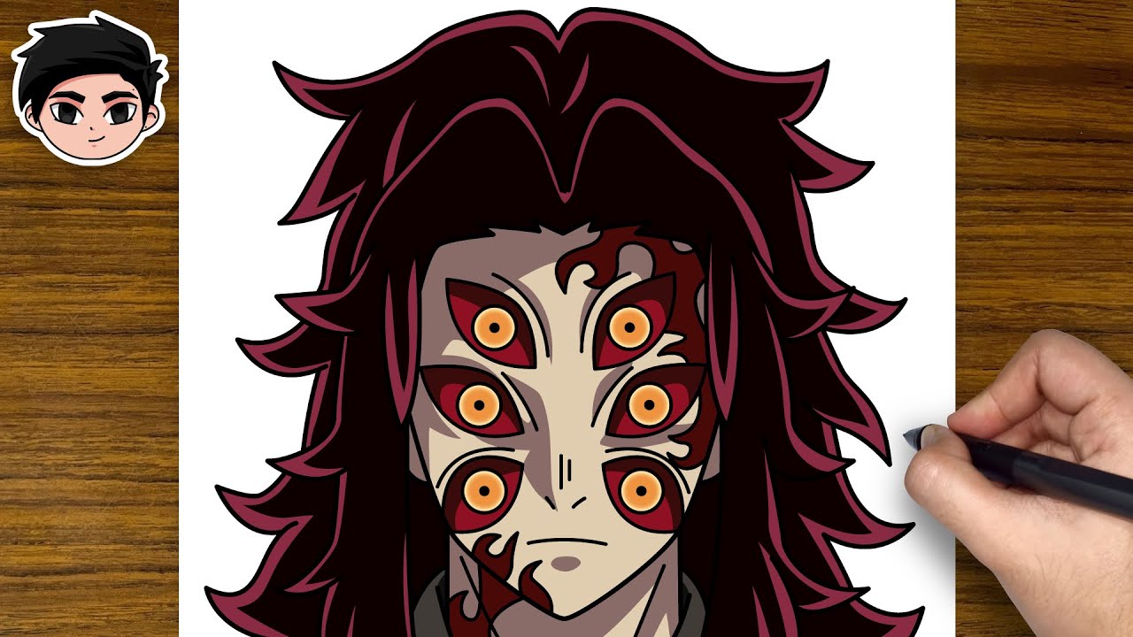 How To Draw Kokushibo From Demon Slayer Easy Step By Step Youtube