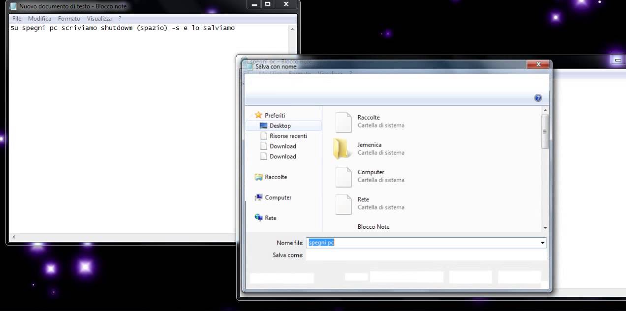 Come spegnere,riavviare e disconnettere il pc con il blocco note - YouTube