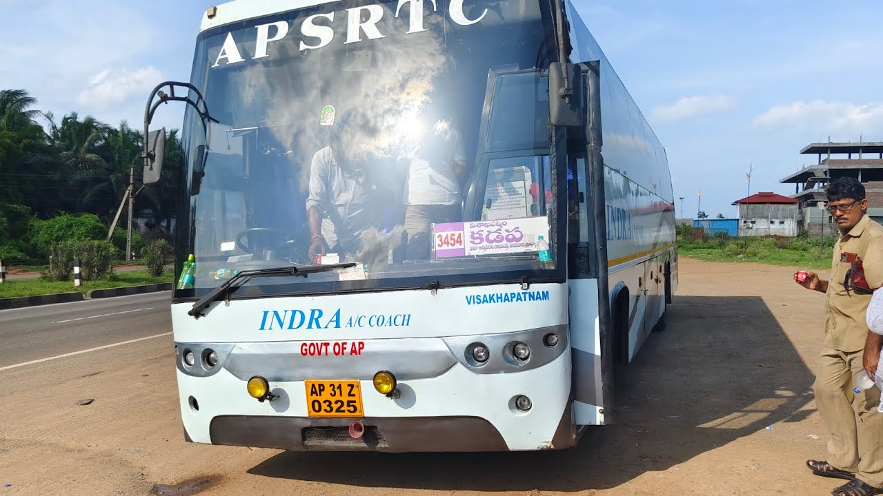 VISAKHAPATNAM TO KADAPA APSRTC INDRA AC BUS - YouTube