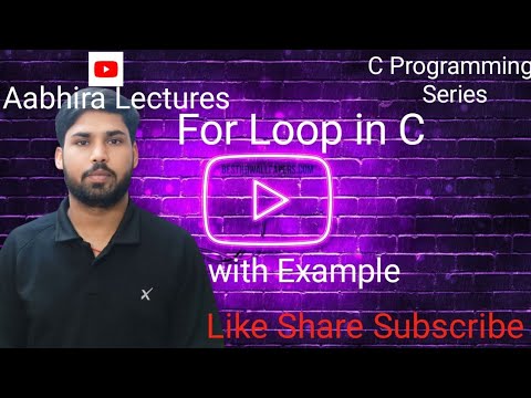 For loop in C | beginners for C | C tutorial - YouTube