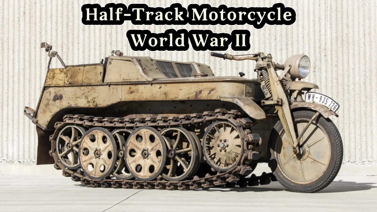 Half-track motorcycle during World War II. - YouTube