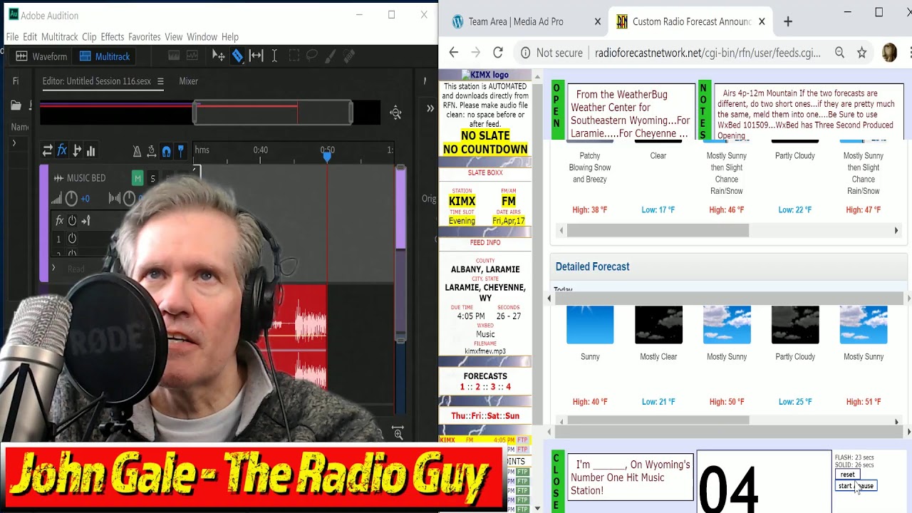 The Radio Guy - Radio Audio Production LIVE Adobe Audition - YouTube