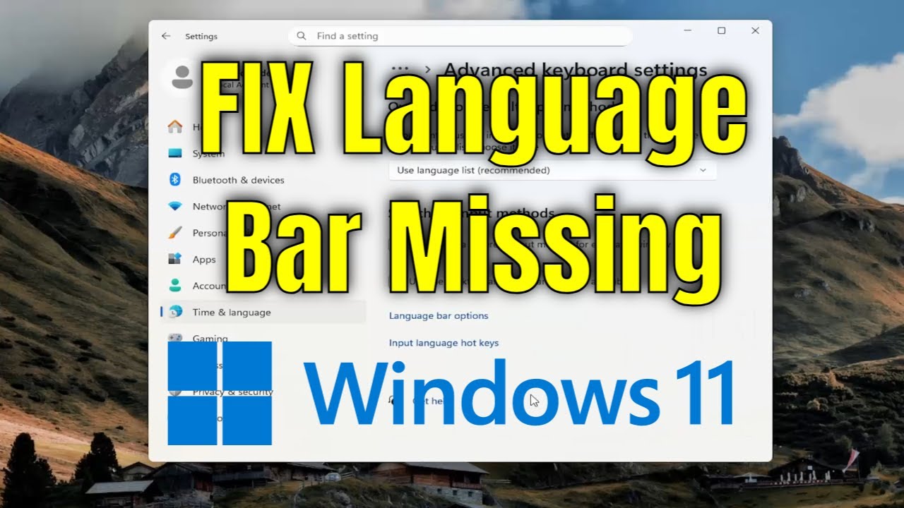 How To Fix Language Bar Missing from Taskbar in Windows 11 [Guide ...
