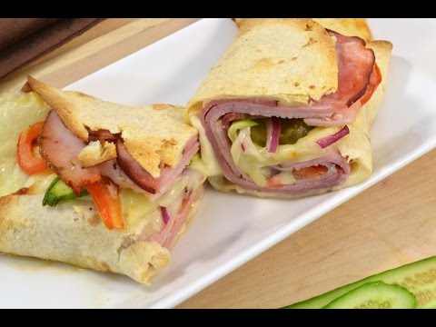 Hot Deli Wrap - Sub Sandwich in a Tortilla | RadaCutlery.com - YouTube