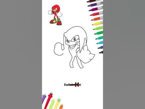 How to draw KNUCKLES easy step by step Knuckles drawing Sonic the ...