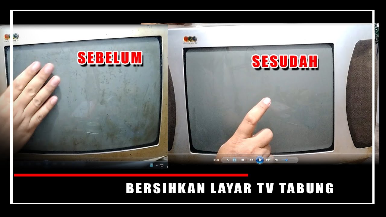 bersihkan layar tv tabung - YouTube
