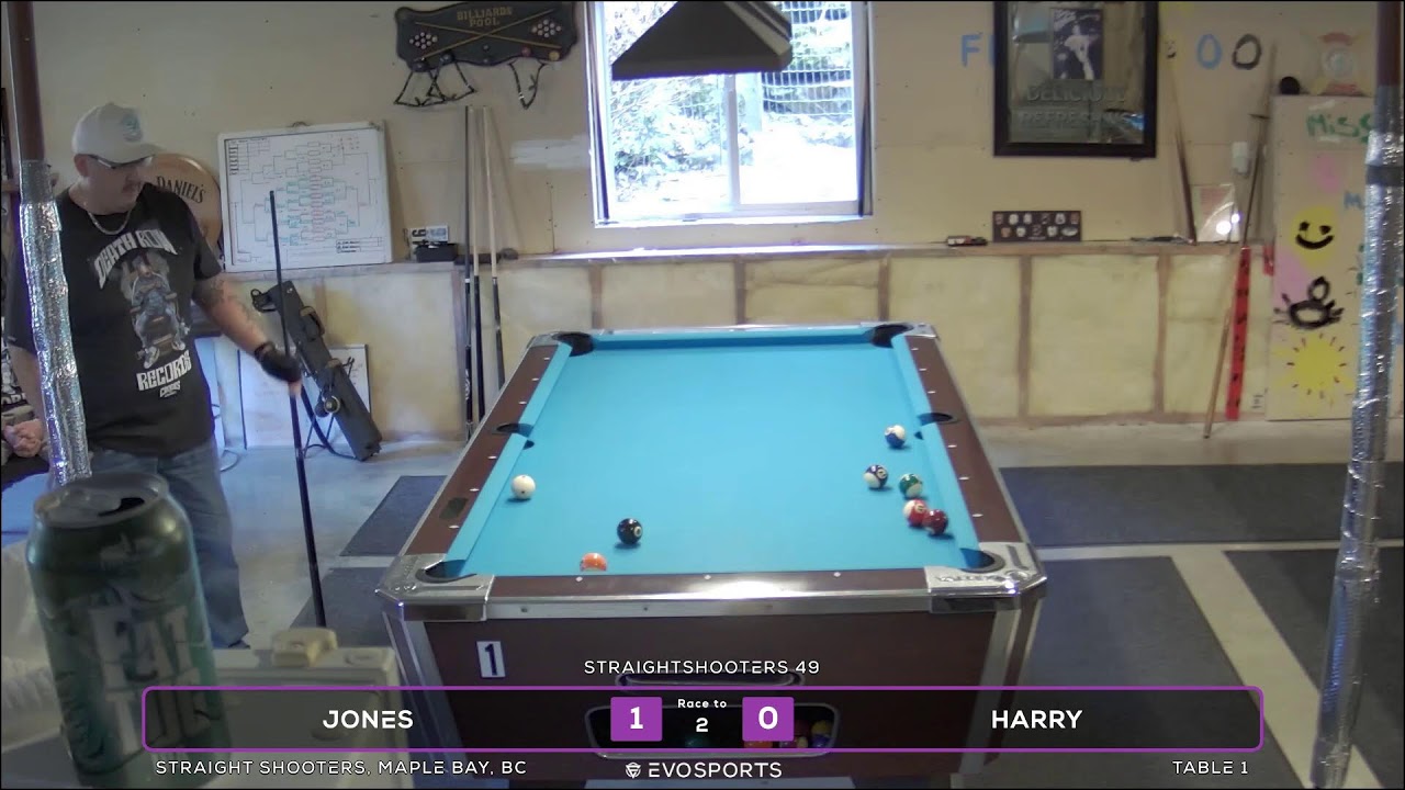 JONES vs HARRY - STRAIGHT SHOOTERS - TABLE 1 | EvoSports - YouTube