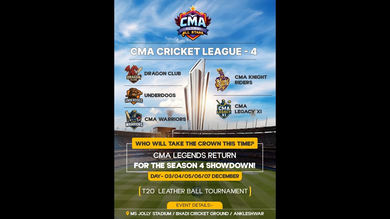 CMA CRICKET LEAGUE - 4 || DAY 05 || MATCH - FINAL CMA LEGACY XI Vs CMA ...