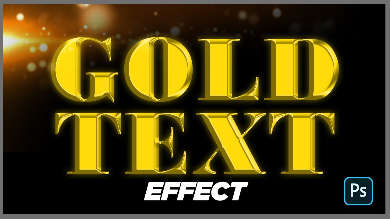 How To Create Golden Text Effect | GFX STORM - YouTube