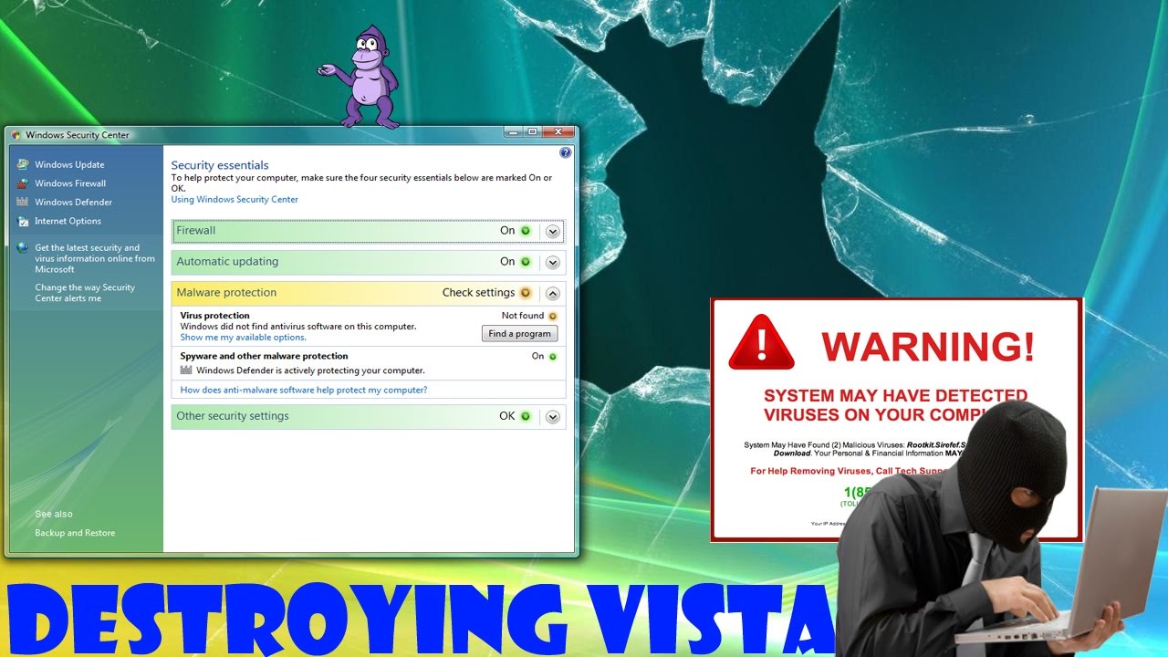 HOW TO DESTROY WINDOWS VISTA WITH VIRUSES AND USING CMD! - YouTube