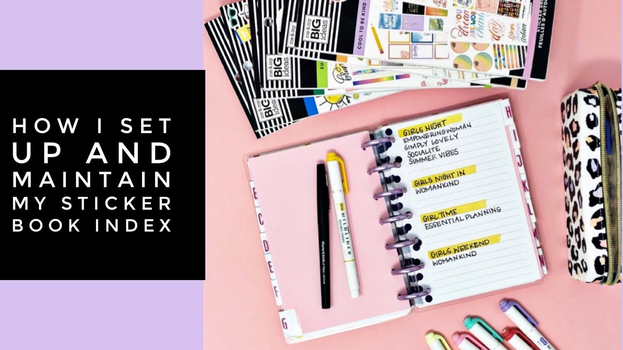 SETTING UP AND MAINTAINING MY STICKER INDEX - YouTube