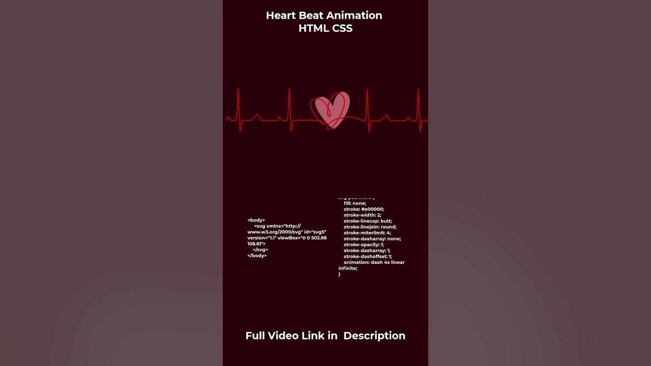 Heart Beat CSS Animation | #htmlcss #css #cssanimation #asmr - YouTube