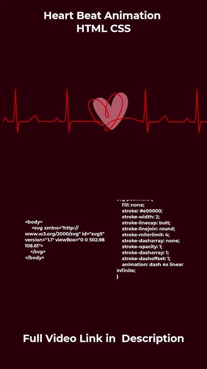 Heart Beat CSS Animation | #htmlcss #css #cssanimation #asmr - YouTube