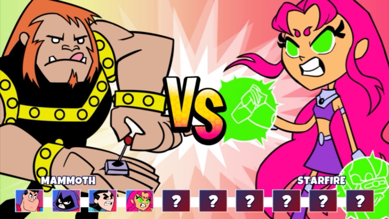 Jump Jousts 2 : Mammoth VS Starfire Teen Titans Go (CN Games) - YouTube