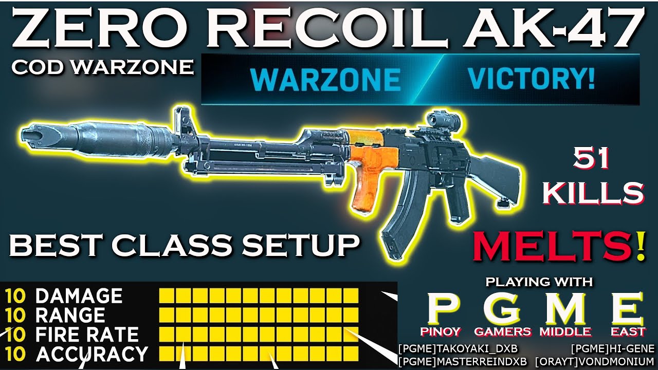 Zero RECOIL AK47 MELTS! in WARZONE ( AK47 BEST CLASS SETUP ) COD COLD ...