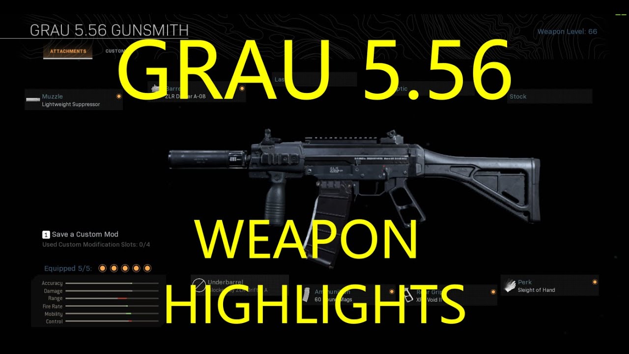 COD Warzone GRAU 5.56 Weapon Highlights - YouTube