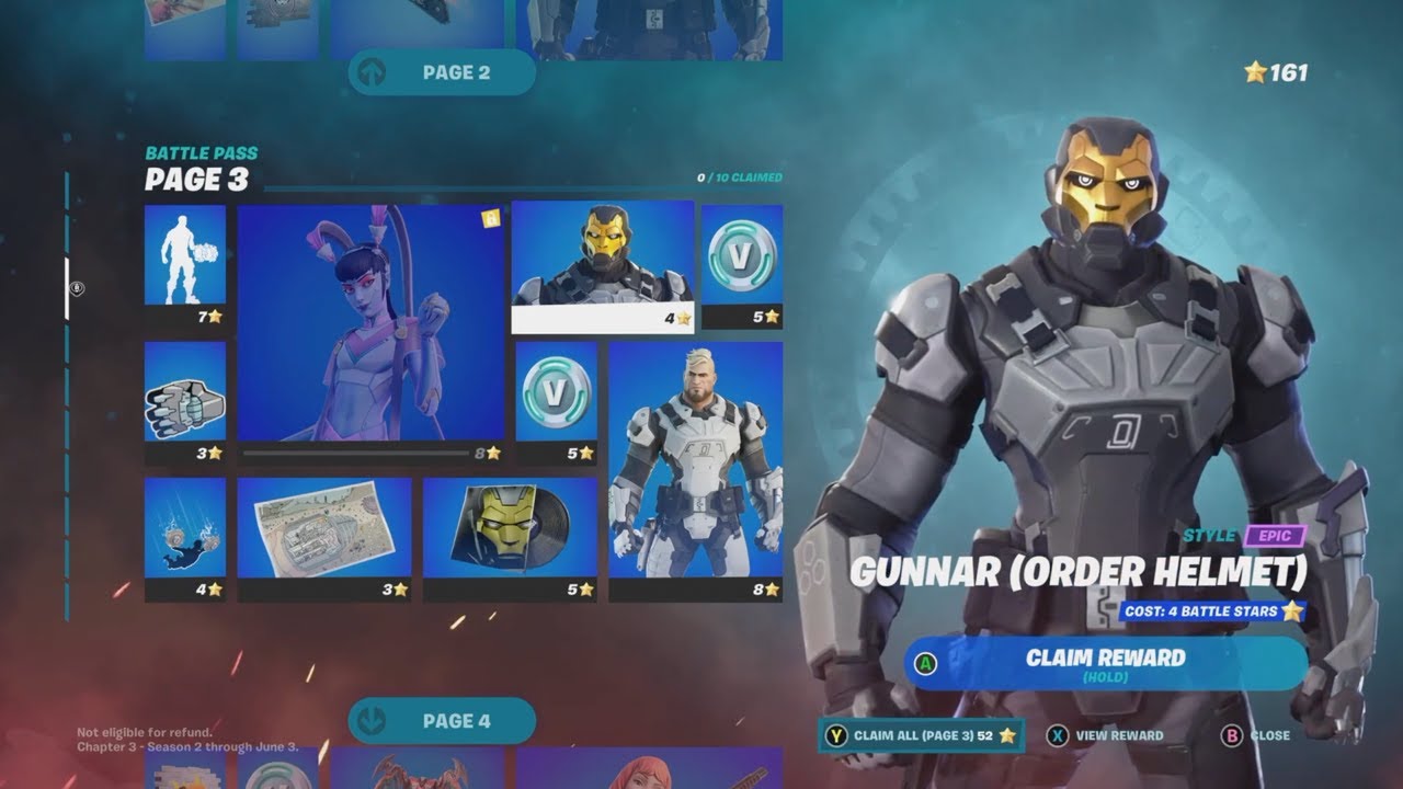 Fortnite: How to Unlock Gunnar (Order Helmet) | Unlock Page 3 Battle ...
