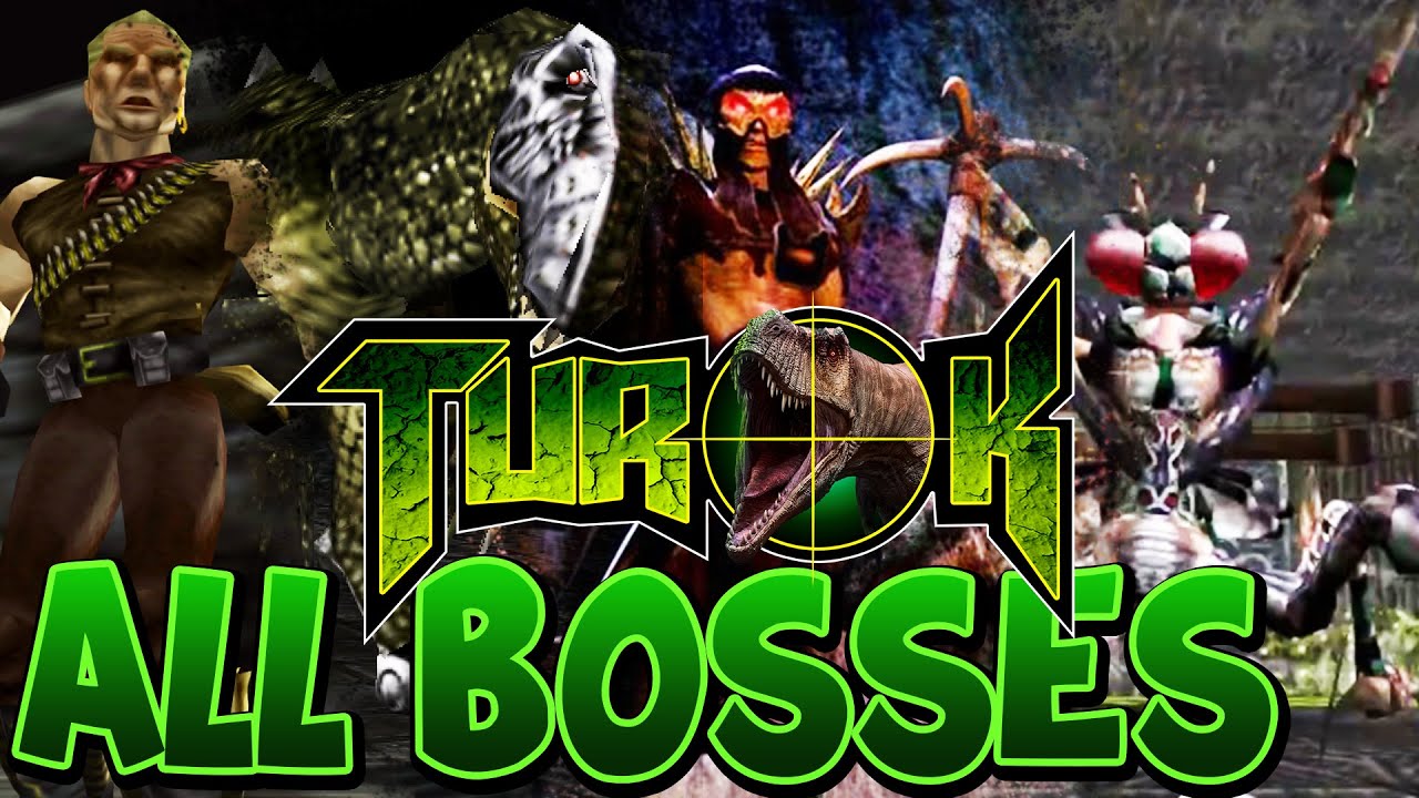 Turok Dinosaur Hunter Remastered - All Bosses - YouTube