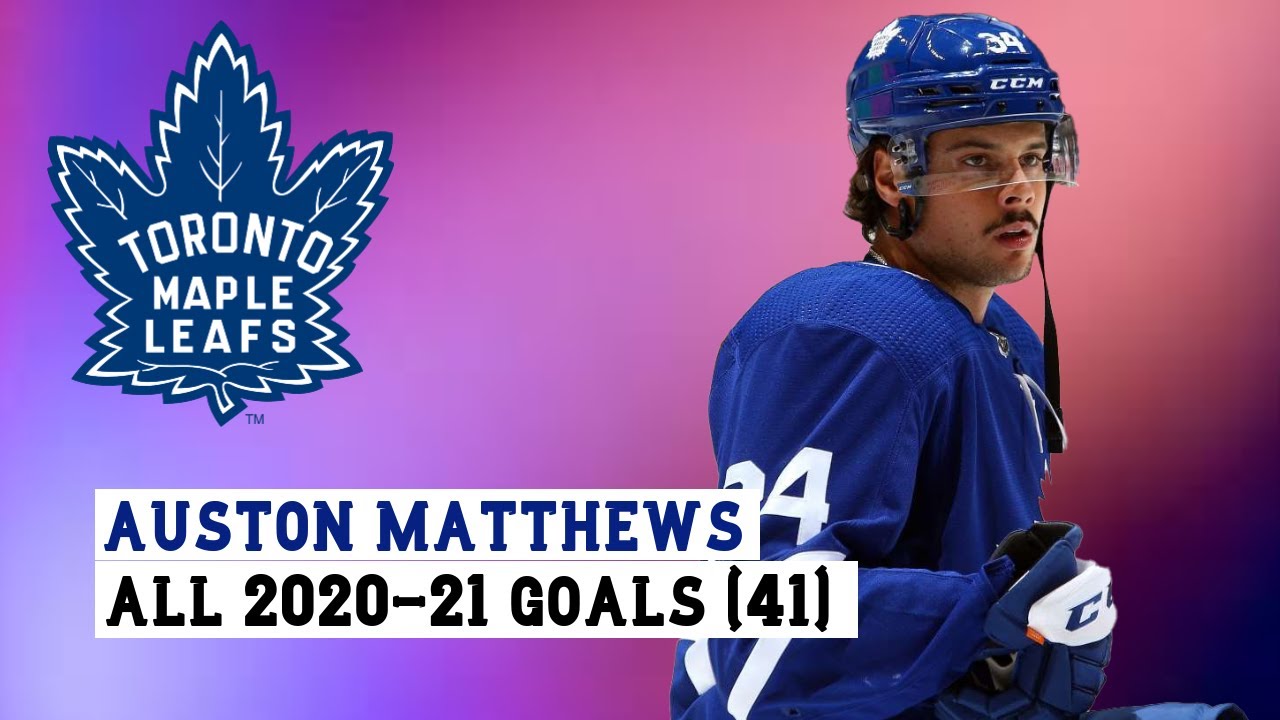 Auston Matthews (#34) All 41 Goals of the 2020-21 NHL Season - YouTube