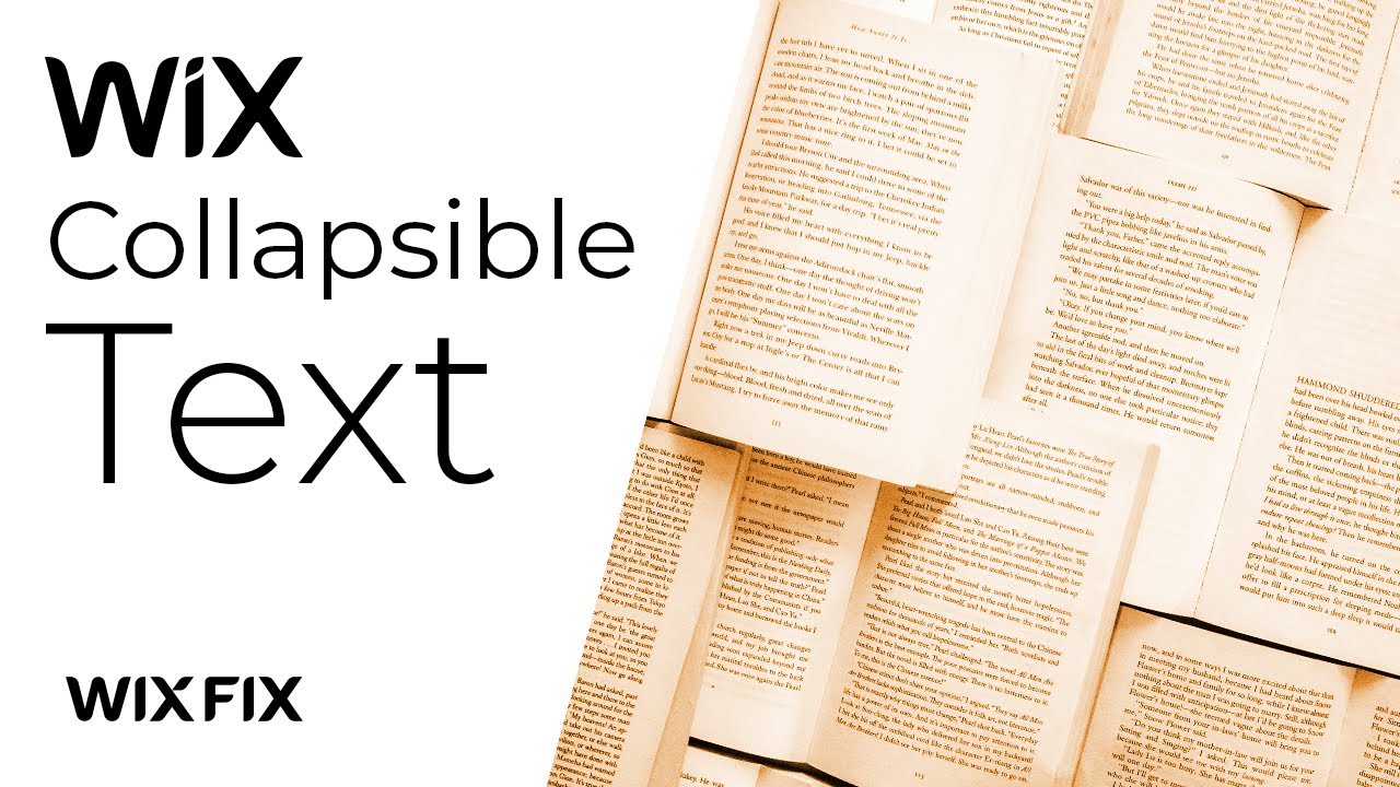 Collapsible Text in Wix | Wix Fix - YouTube