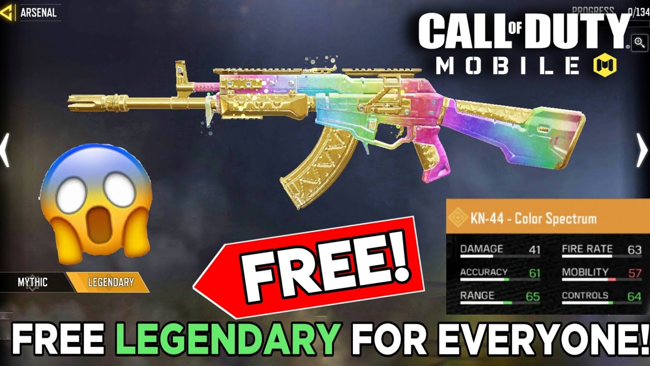 *NEW* Finally FREE LEGENDARY weapon on GLOBAL version! (KN-44 color ...