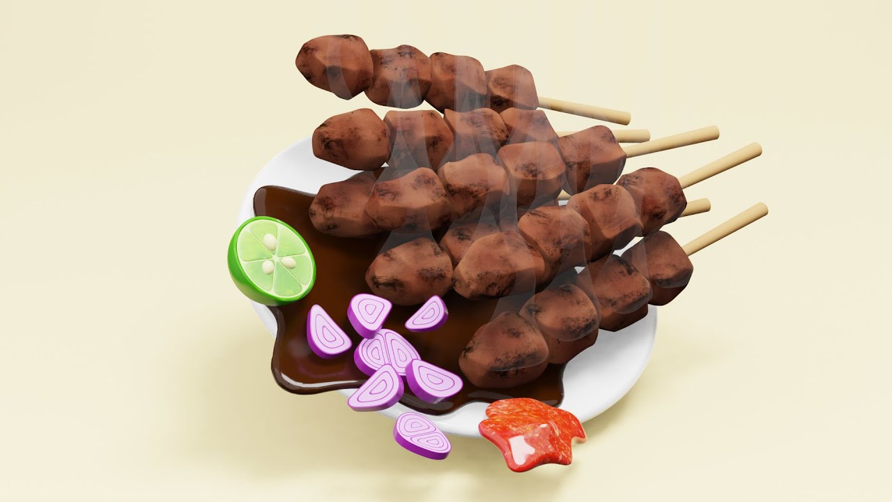 Satay 001 3D Model - YouTube