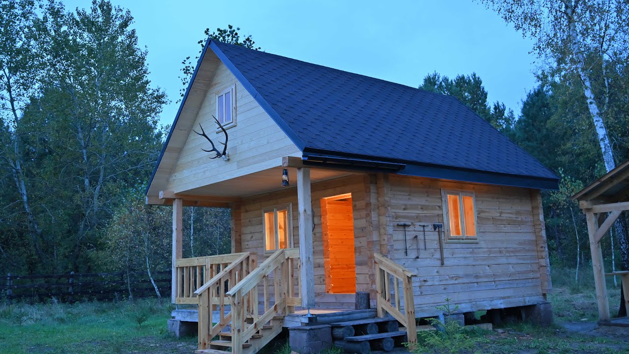 Installing Windows in the My Cabin, Gable Cladding, Making wooden ...