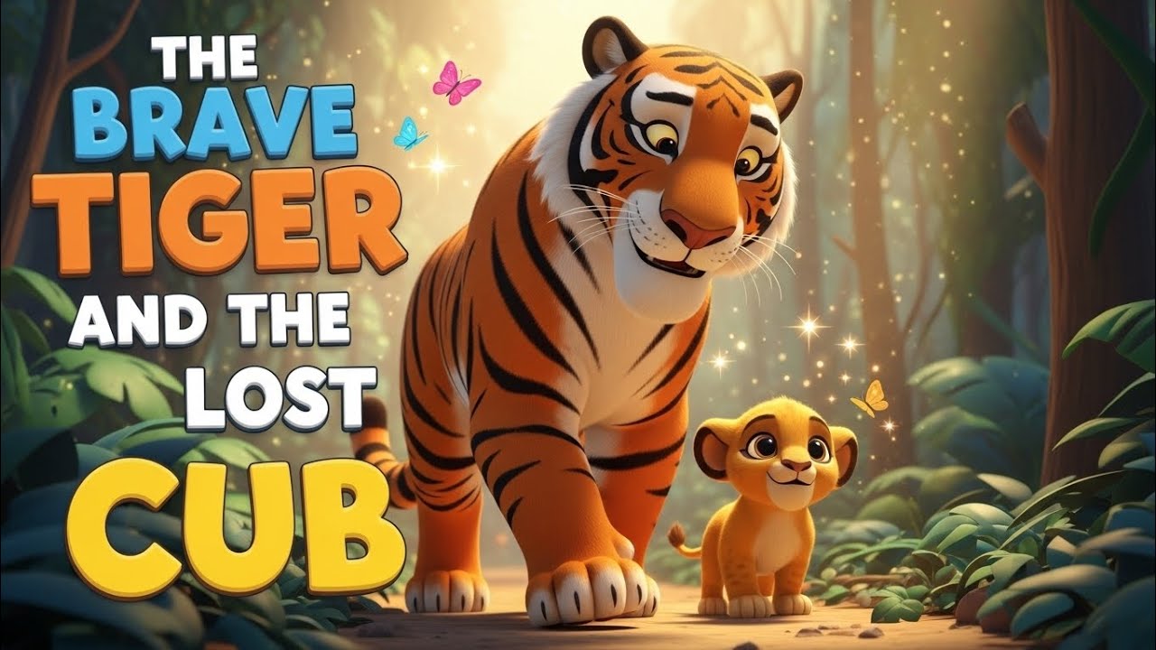 🐯 The Brave Tiger & The Lost Cub 😾 | English Moral Stories | Kids moral ...