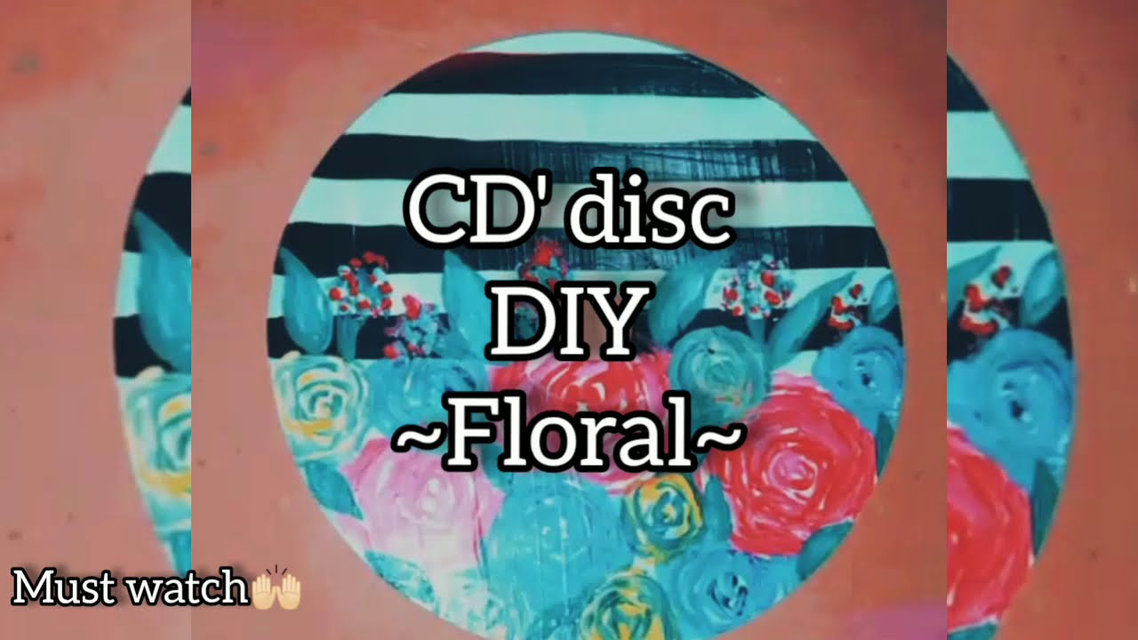 CD painting¦CD DIY painting¦floral painting¦ #artseries #diys #artist # ...