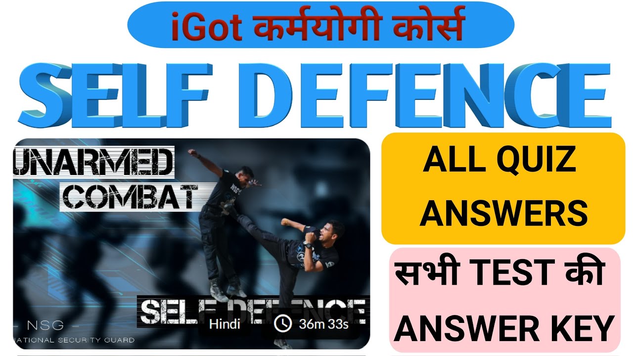 iGOT Karmayogi Self Defence Course Quiz Answers 🔥 | New Update 2025 ...
