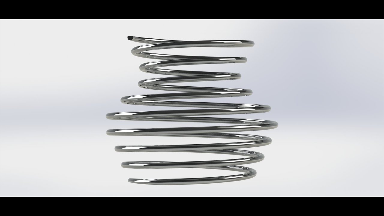 Solidworks Tutorial for creating a Helix with variable conicity. - YouTube