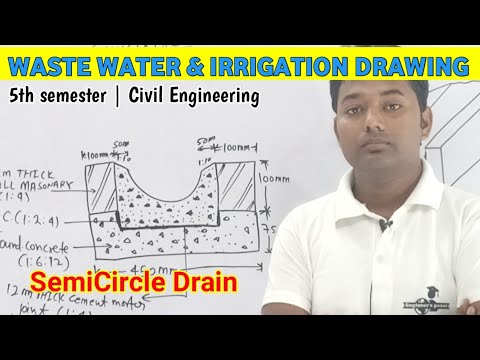 L-22 / Circular Drain / semi circular drain drawing / waste water and ...
