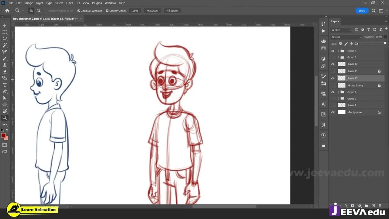 How To Create 2D Character Design | Part - 3 | Cartoon Character Model ...