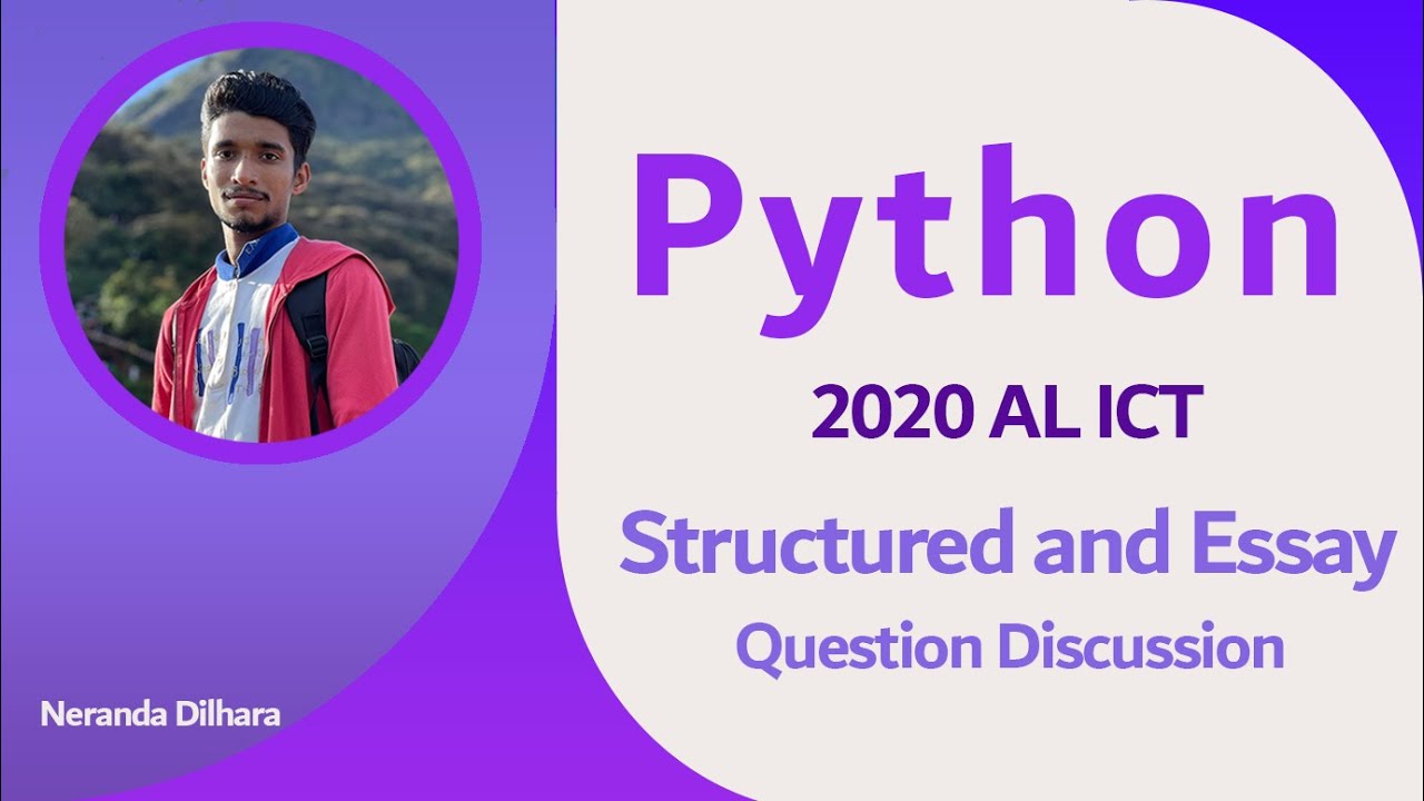 Python 2020 ICT Question Discussion - Structured and Essay - YouTube