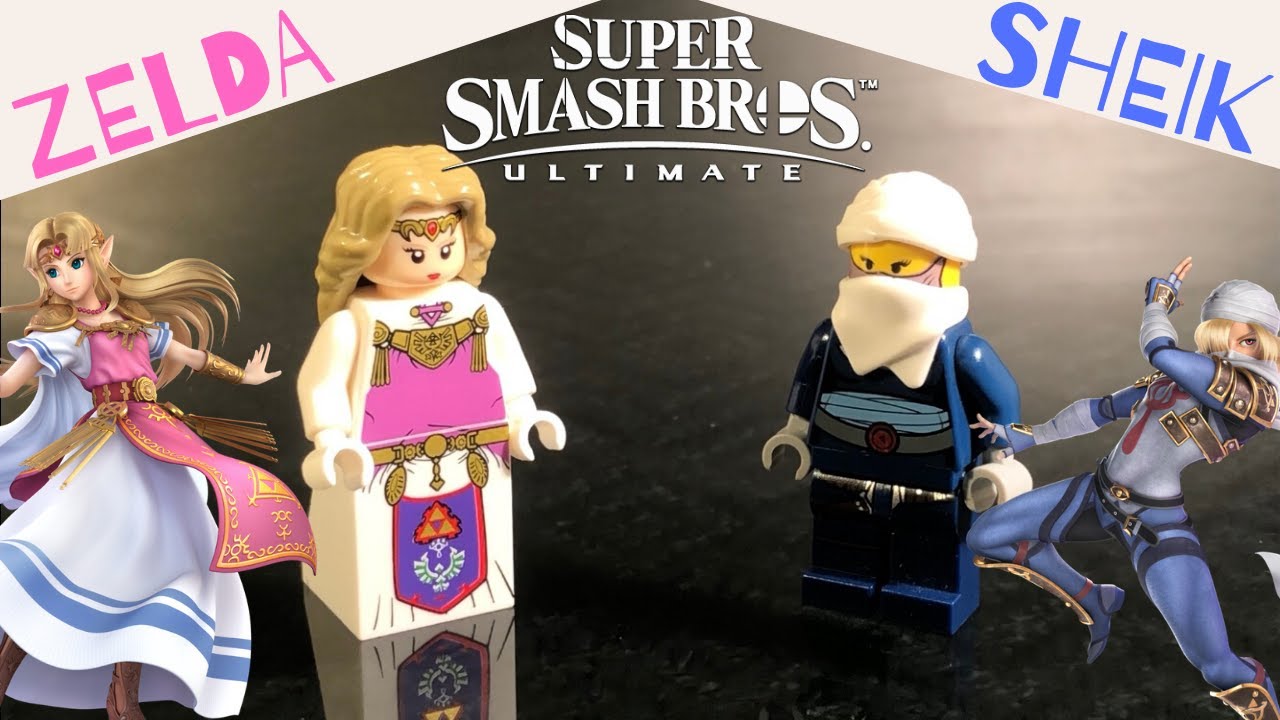 LEGO Zelda And Sheik Custom Minifigures Showcase- Smash Ultimate - YouTube