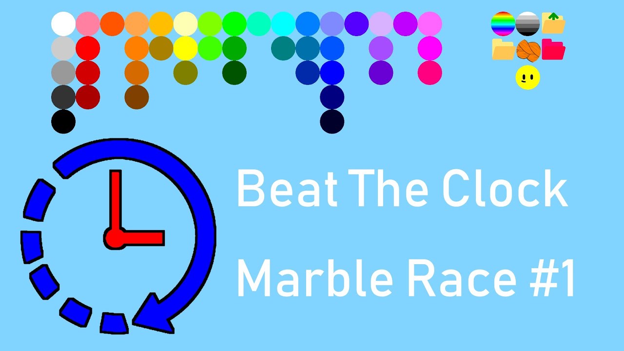 Beat The Clock Marble Race #1 - YouTube